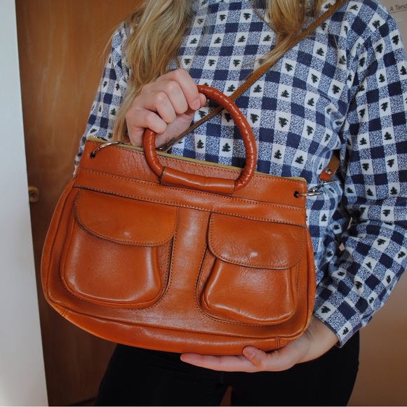 Bags | Vintage 7searly 80s Tan Leather Bag | Poshmark